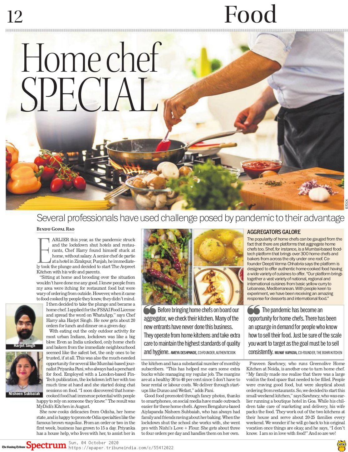 The Return of Home Chefs - Bindu Gopal Rao, Freelance Writer & Photographer