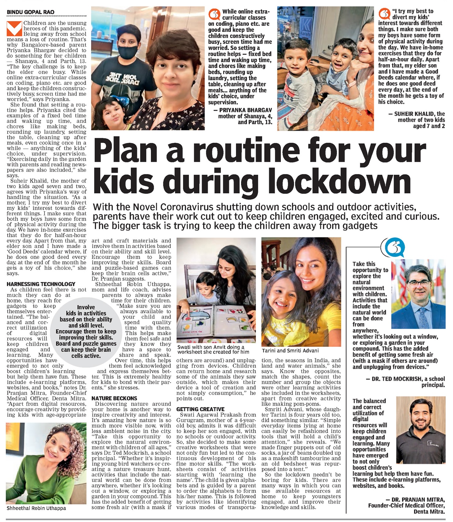 Keeping Children Engaged in COVID-19 - Bindu Gopal Rao, Freelance ...