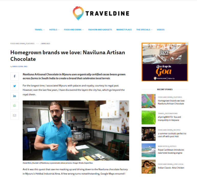 Naviluna Chocolates - Bindu Gopal Rao, Freelance Writer & Photographer
