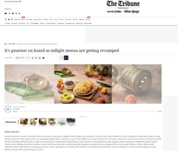 New Age Inflight Meals - Bindu Gopal Rao, Freelance Writer & Photographer