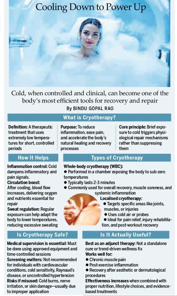 Cryotherapy - Bindu Gopal Rao, Freelance Writer & Photographer